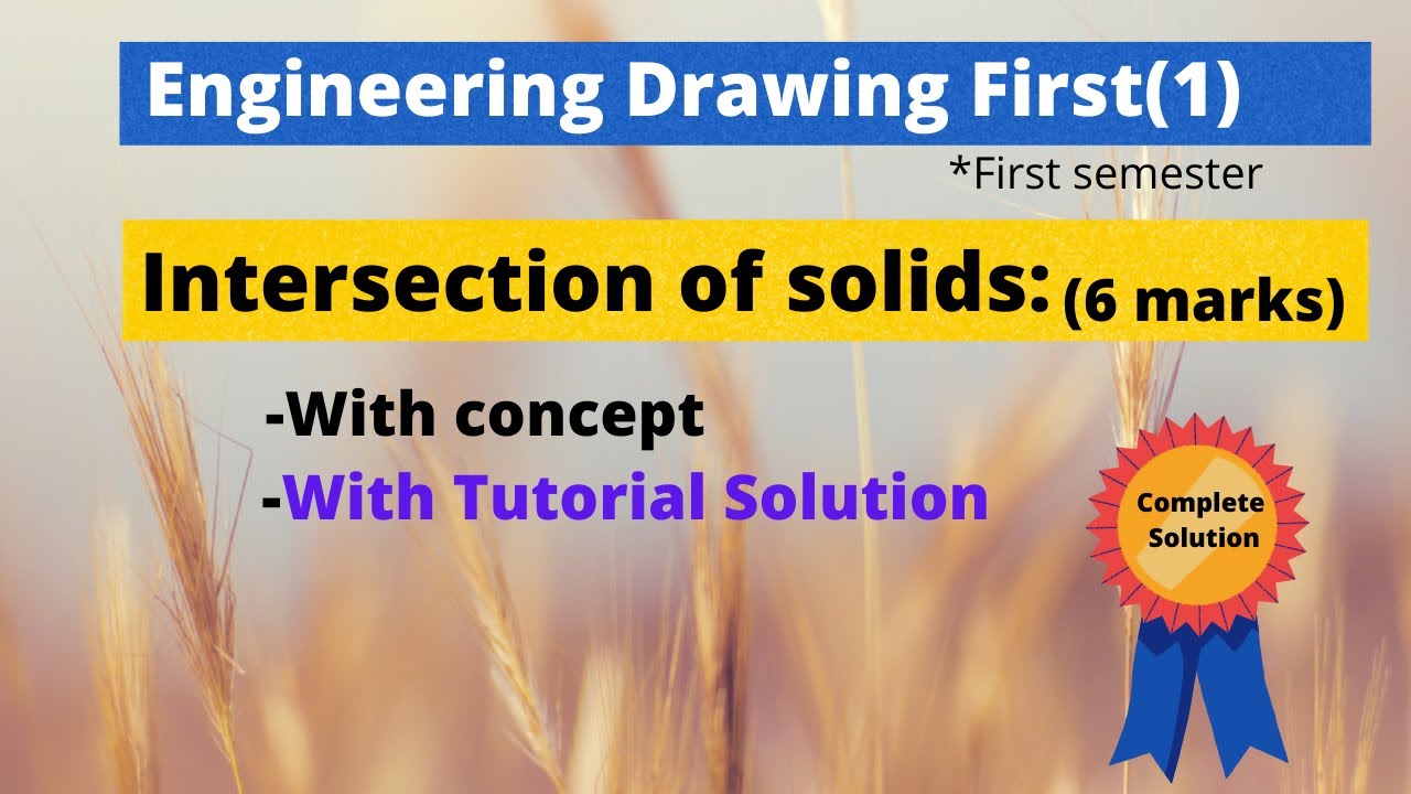 Engineering Drawing ( | ) intersection of Solids complete solution with ...