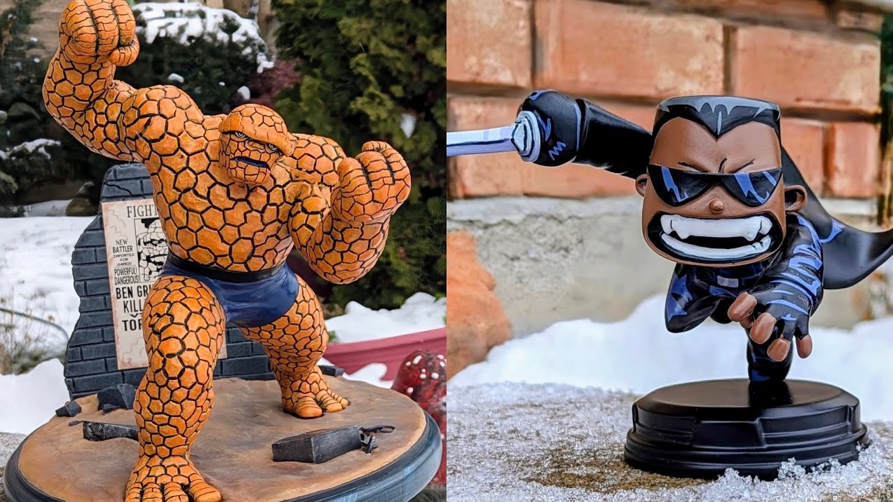 New Diamond Select toys Blade & Fantastic Four The Thing Statues quick ...