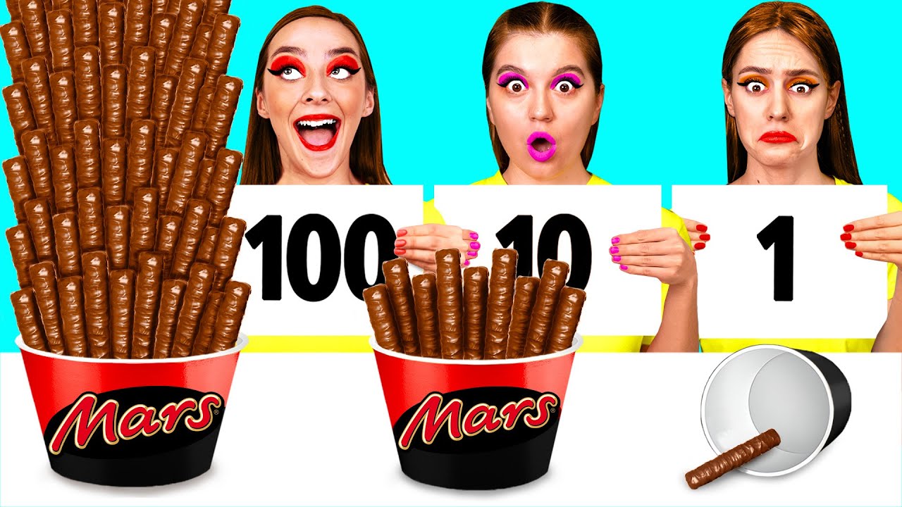 100 Layers of Food Challenge | Funny Food Challenges by DaRaDa - YouTube