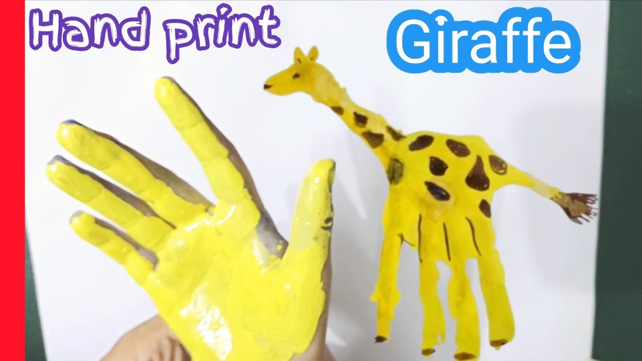 Fingerprint Giraffe Drawing |Finger Print Giraffe Drawing Step by Step ...