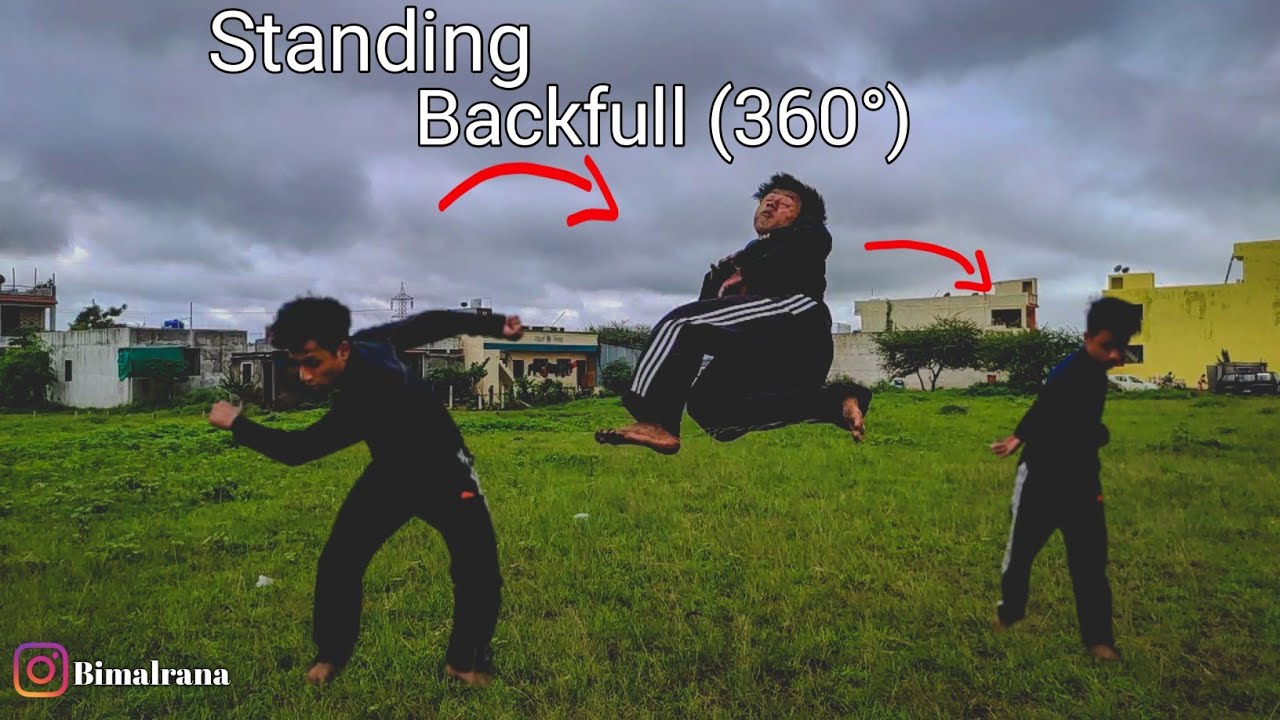 Standing back full ( 360 ) tutorial in hindi - tricking tutorial | Bimal rana - YouTube