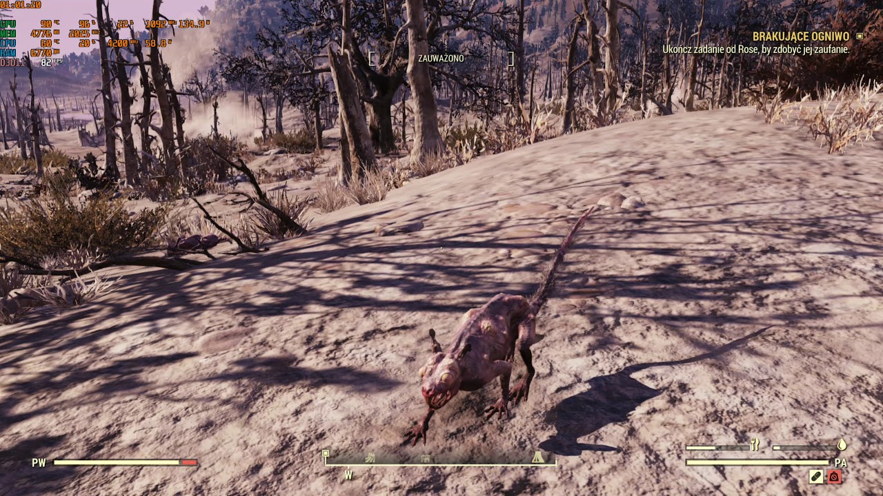 Mutant Squirrel ( zmutowana wiewiórka ) - Fallout 76 ultra 1080p , Rx ...