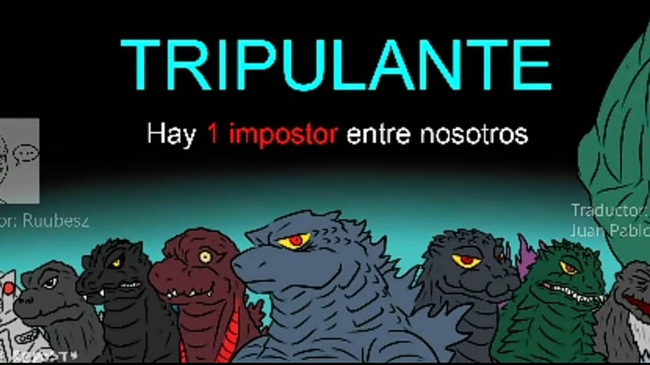 web cómic de GODZILLA estilo de among us descripción - YouTube