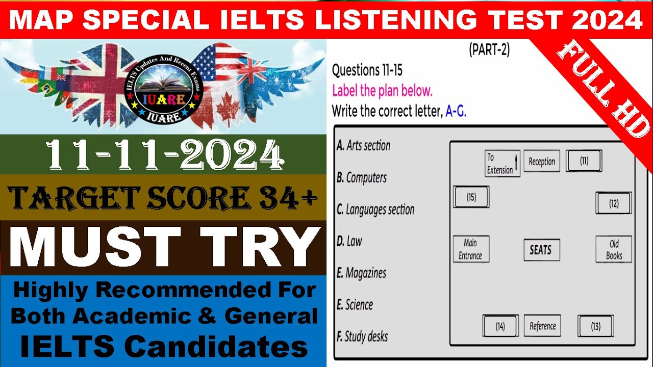 MAP Special IELTS Exam Listening Test With Answers 2024 | 11-11-2024 ...
