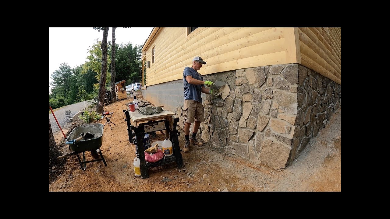 Stone Masonry - Laying Virginia Fieldstone - YouTube