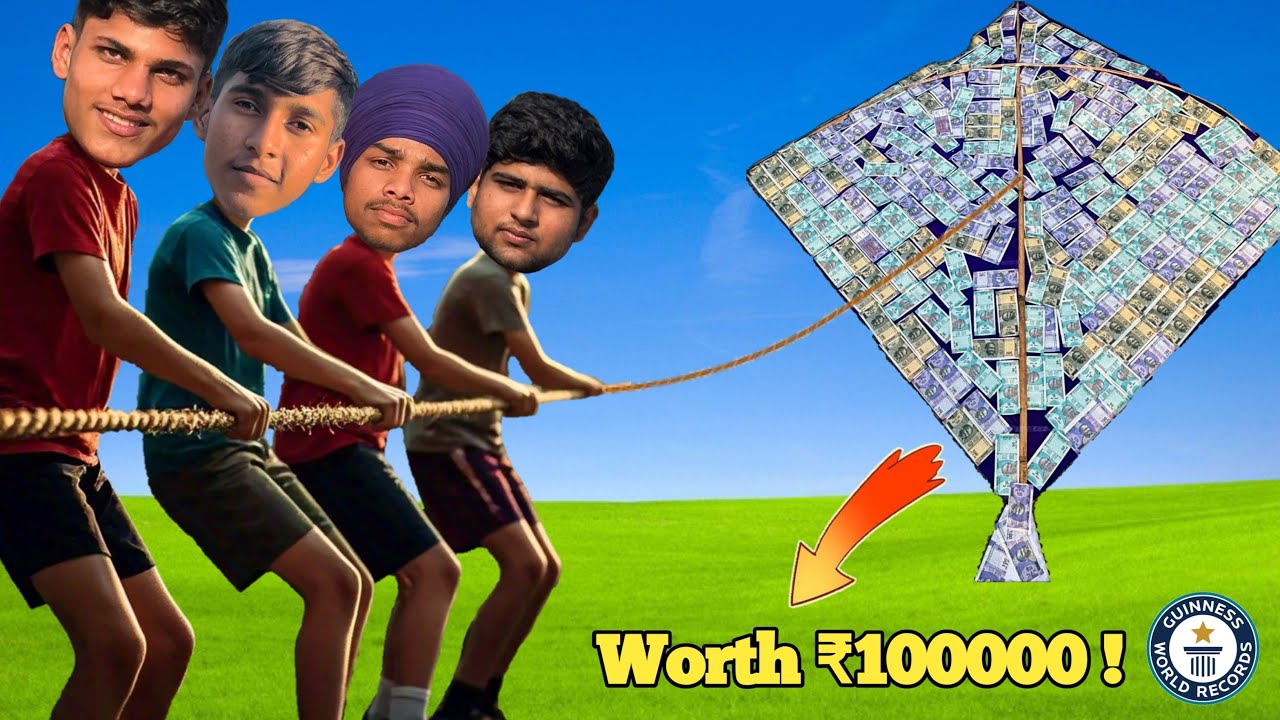 We made a big money 🤑 kite 🪁 worth ₹100000 | Guiness world record | # ...