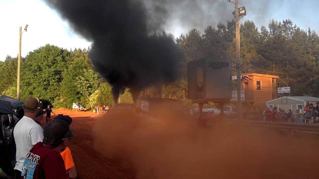 red and black dually westminster truck pull 5/25/2013 - YouTube