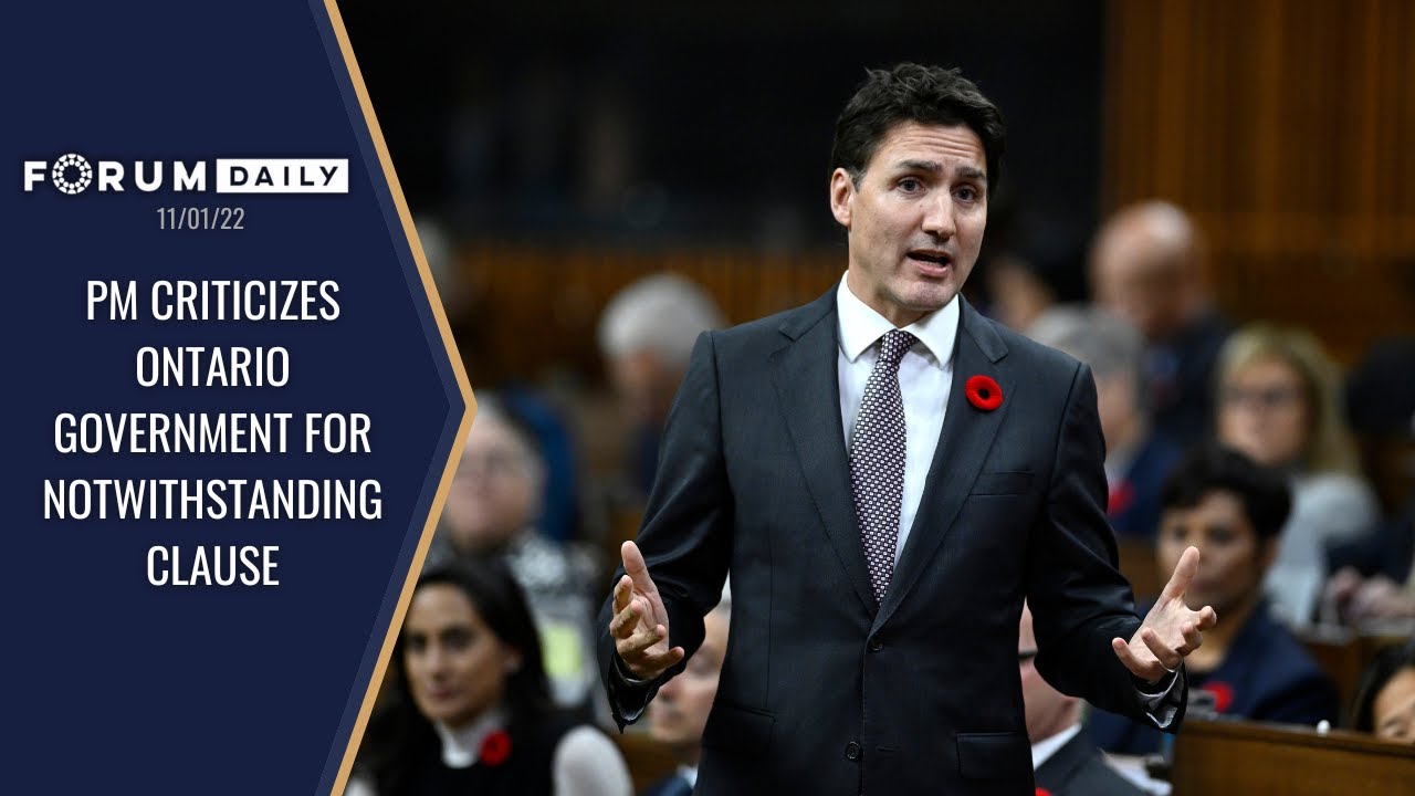 PM Criticizes Ontario Government for Notwithstanding Clause - YouTube