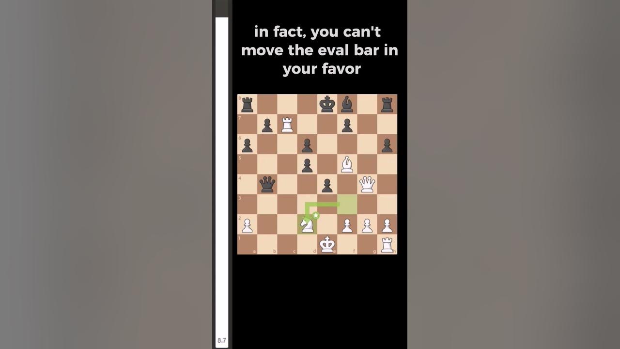 Chess fact: a brilliant move does not improve the Eval bar in your favour. #chess #chessfacts ...