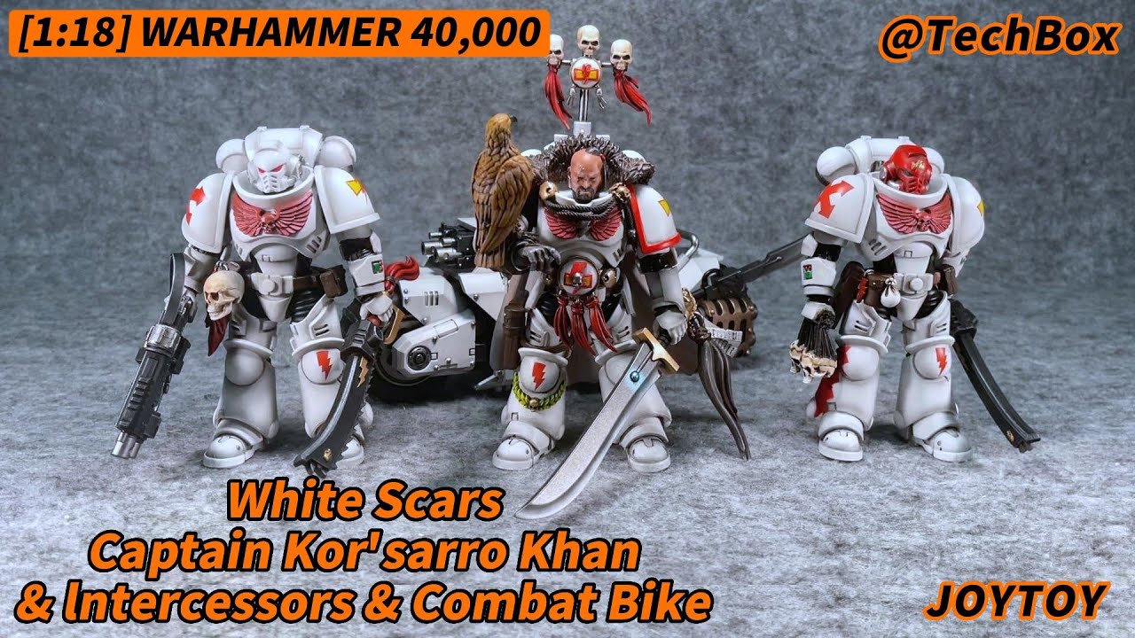 Joytoy Warhammer 40K, White Scars Captain Kor'sarro Khan & lntercessors ...