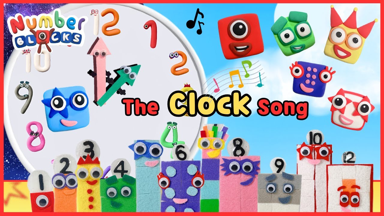 Numberblocks Telling Time | Tick-Tock Clock Song | Count, Sing & DIY ...