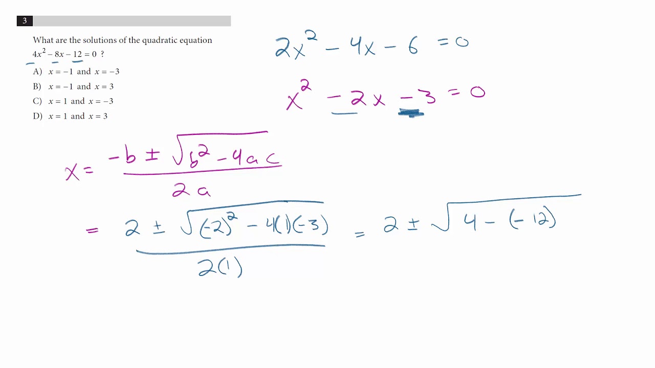 SAT Practice 5 - No Calc - Q 3 of 20 - YouTube