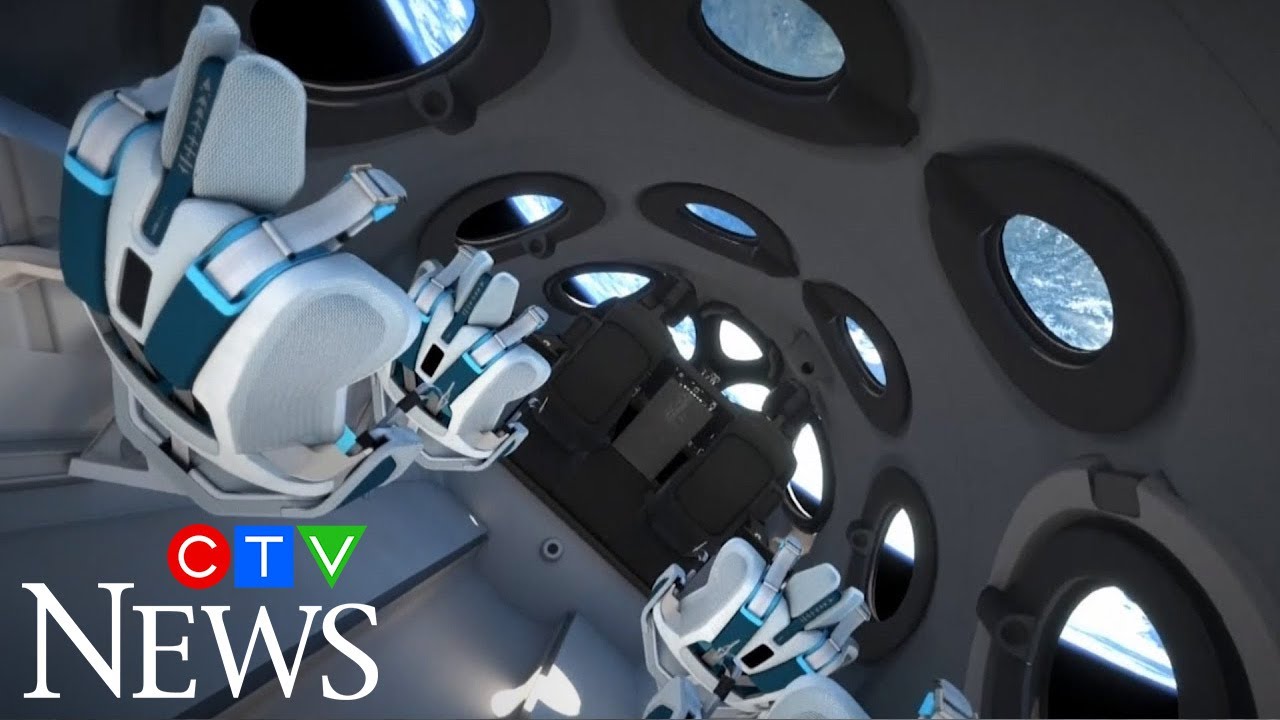 Commercial spaceship unveils interior cabin design - YouTube