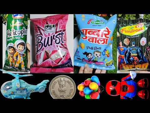 4 types gift packets 🎁 🎁 helicopter 🚁 gubbare 🎈funtoosh 😍 burst 🩷 #kids ...