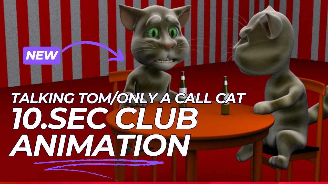New Talking Tom/Only a call cat animation for 10.sec club march 2011 ...