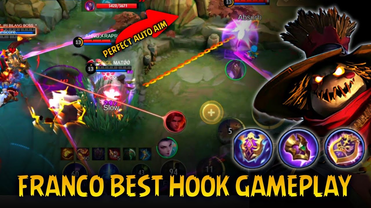 FRANCO HOOK BEST GAMEPLAY‼️Best Build Franco Tank 2023 - Mobile Legends ...
