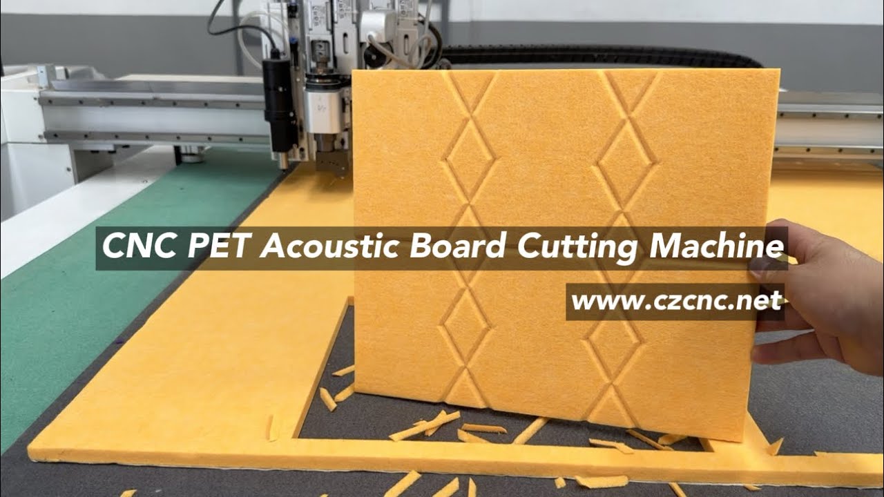 CNC PET Acoustic Board Cutting Machine - YouTube