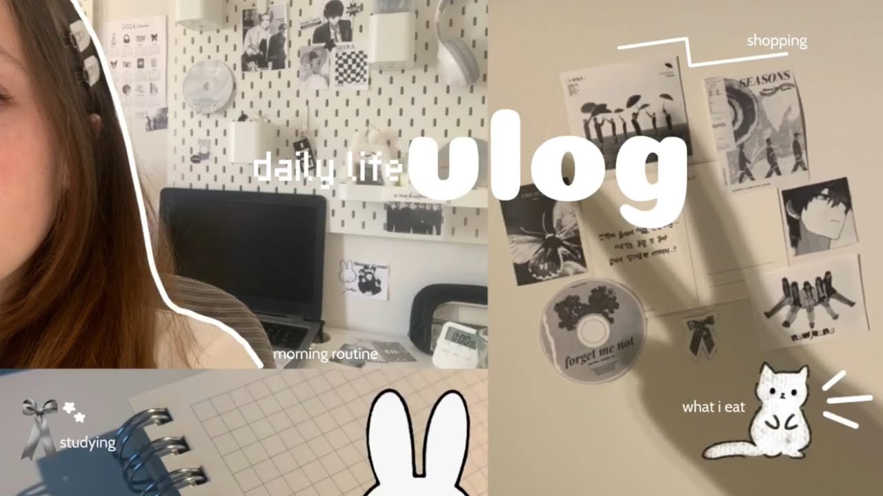 daily life vlog,’- 🫧 morning routine, what i eat, shopping, studying ...