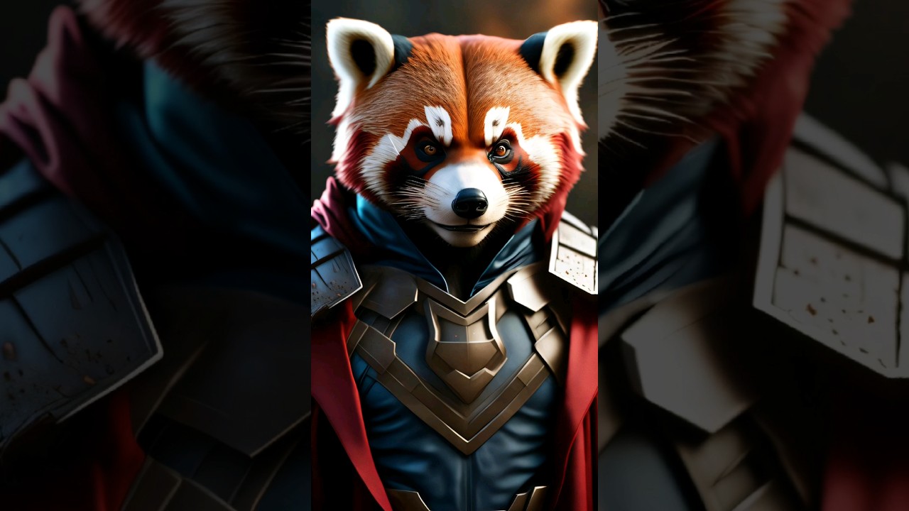 RED PANDA SUPERHERO VERSION #artwork #art #drawing #illustration #top # ...
