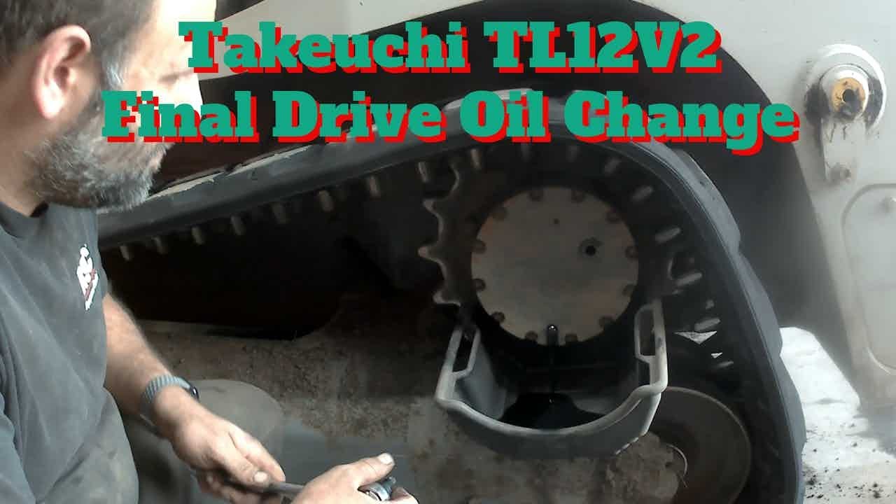 Takeuchi TL12V2 - Final drive / planetary oil change - YouTube