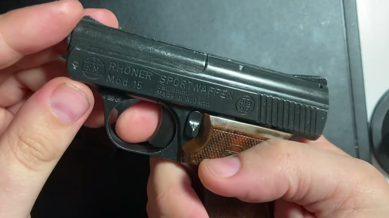 Schreckschusswaffe rhöner mod 15 cal. 8mm - YouTube