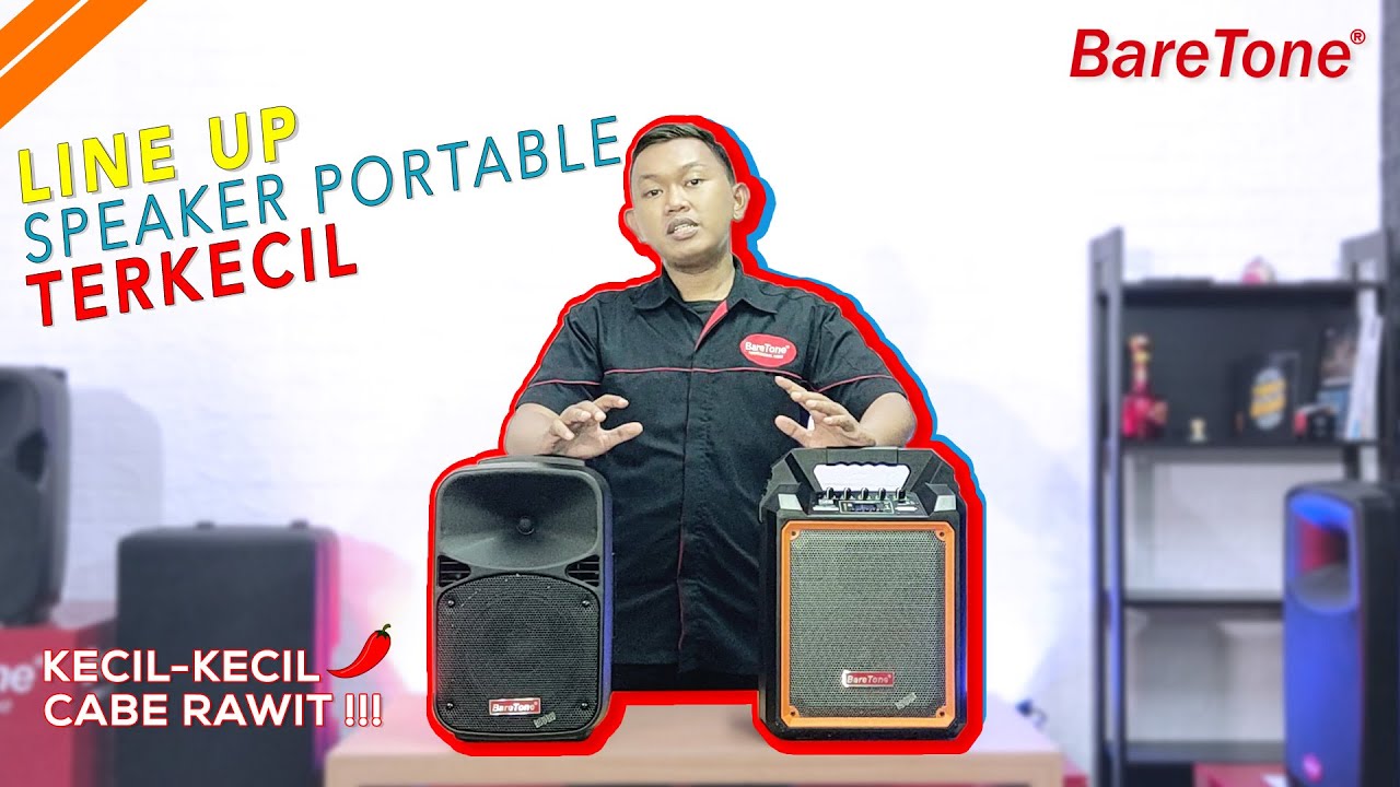LINE UP SPEAKER MINI PORTABLE BARETONE AUDIO | MAX06M & 8EB - YouTube