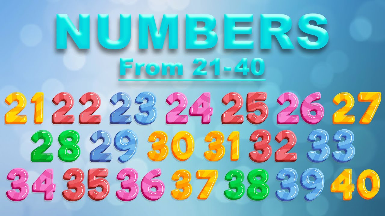 Numbers For kids || 21-40 || learn to write numbers || Basic Maths for ...