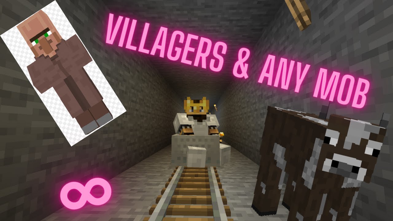 EASILY move villagers and ANY mob in Minecraft for infinite distance ...