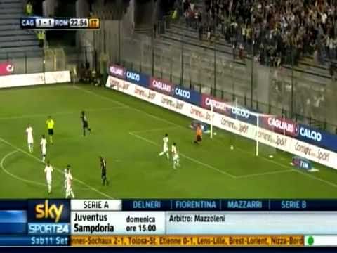 Cagliari - Roma  = 5-1 (2a Giornata Serie A 2010/2011 -  Highlights)