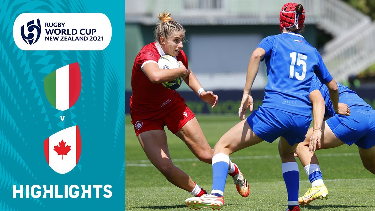 RWC2021 Match Highlights: Italy v Canada - YouTube