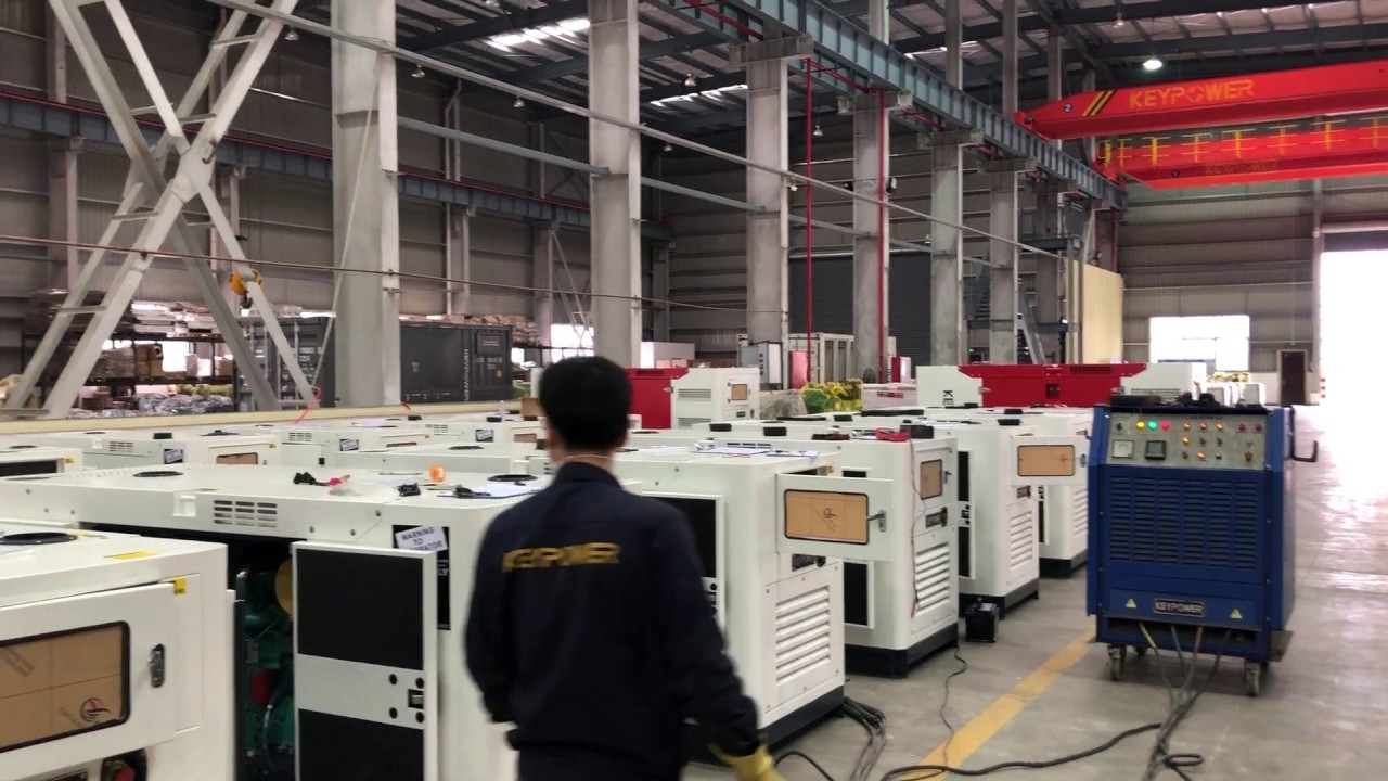 KEYPOWER Diesel generator factory acceptance testing - YouTube
