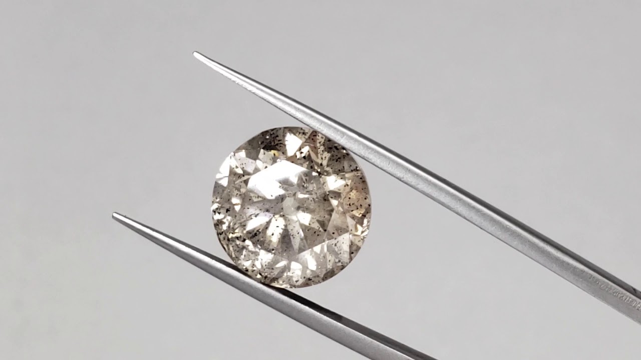 10.17ctw Round Brilliant Natural Diamond I2 Clarity - YouTube