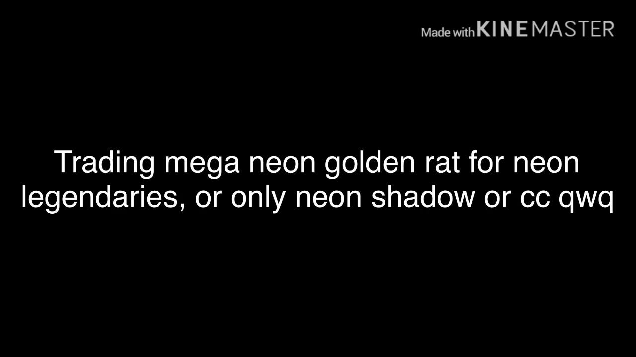 Trading mega neon golden rat re-upload // read description qwq - YouTube