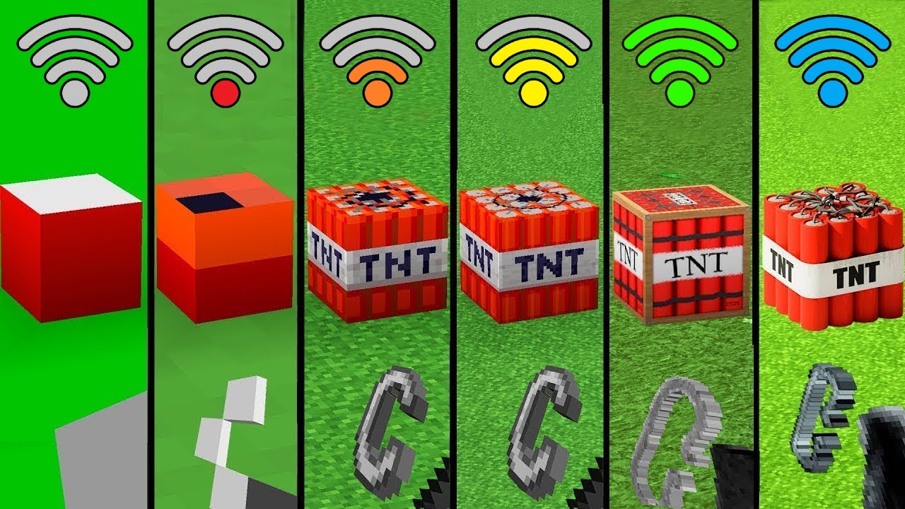 TNT with different Wi-Fi in Minecraft - YouTube