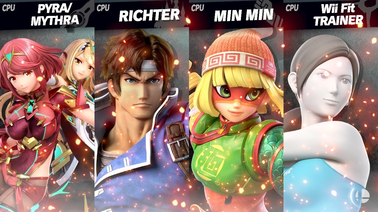 Smash for Fun: Pyra/Mythra (aiges) vs. Richter vs. Min Min vs. Wii Fit ...