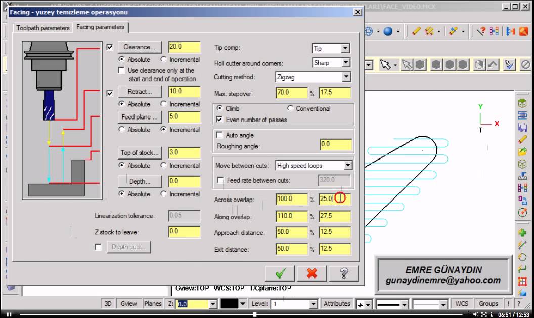 Mastercam 2D Milling Face Toolpath - YouTube