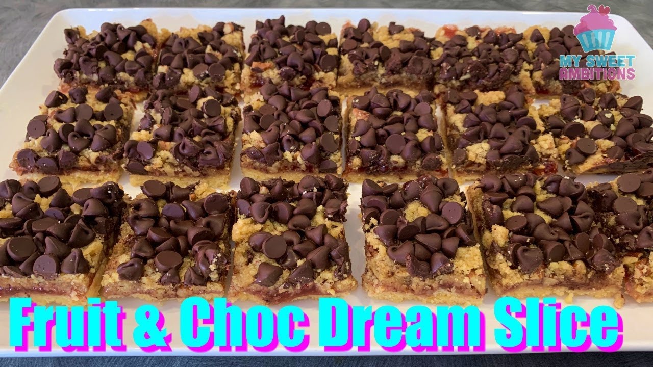 Fruit and Chocolate Dream Slice - mysweetambitions - YouTube