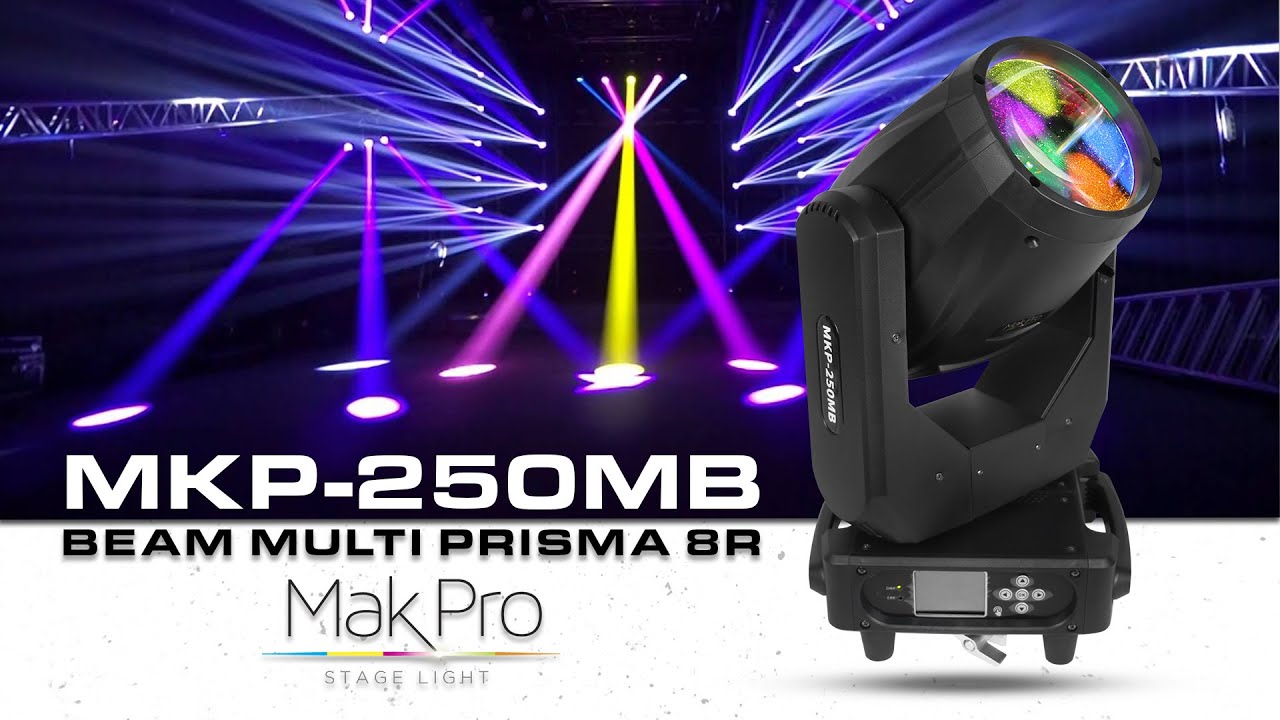 MOVING BEAM MULTI PRISMA 250 8R ~ Mak Pro Stage Light - YouTube