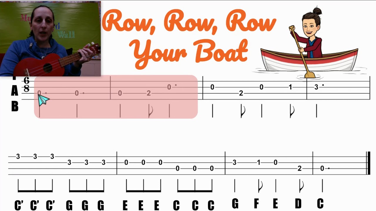 Row Row Row Your Boat Plucking Tutorial - YouTube