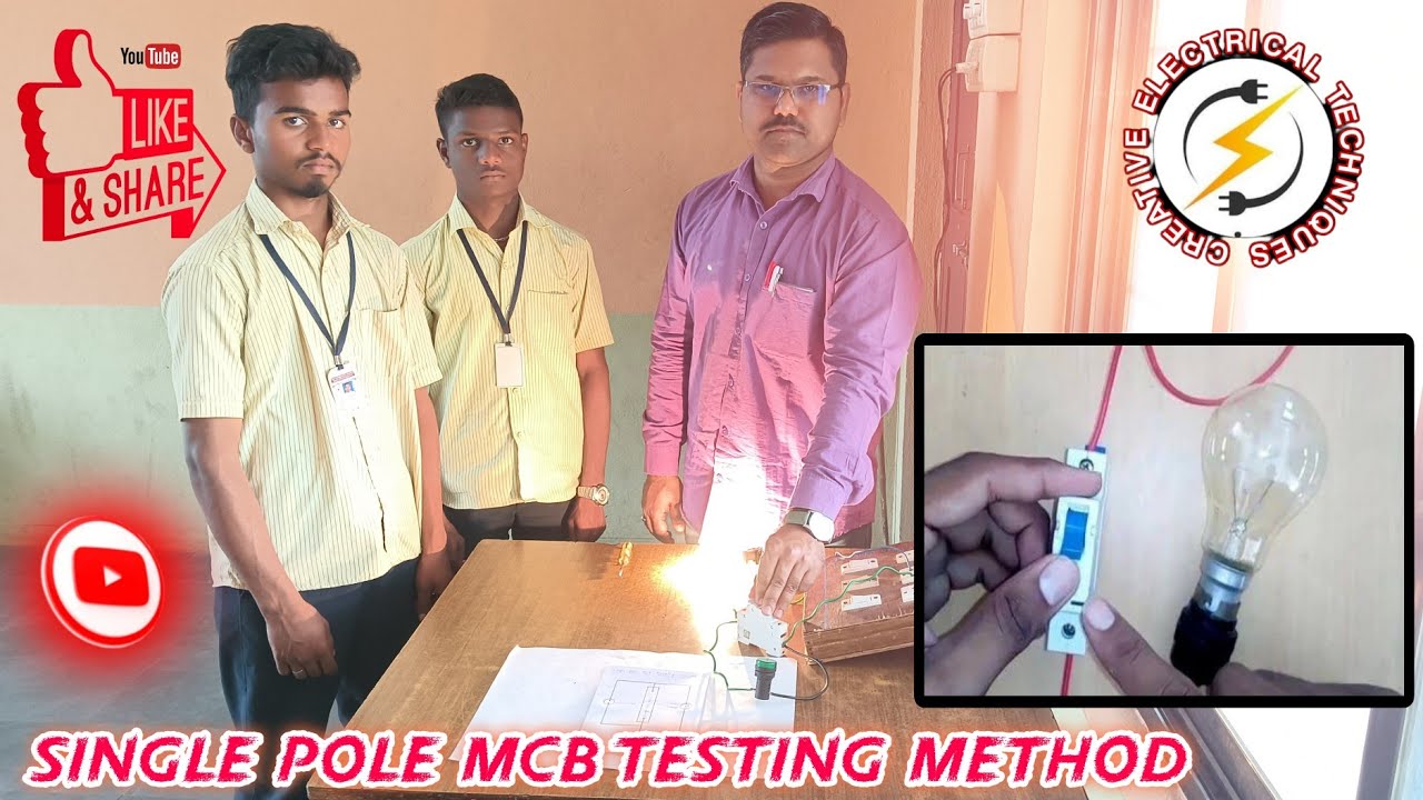 Wow 😮! Single pole MCB testing method # MCB working # Circuit breaker ...