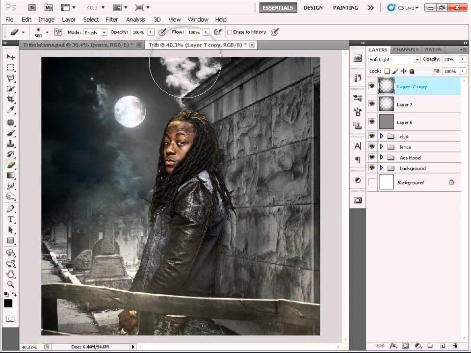 Copy of Photoshop Tutorial How to Make a Mixtape Cover Ace Hood - YouTube