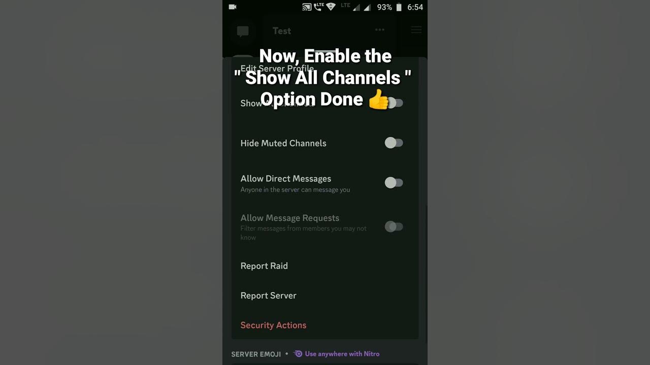 How to enable Show All Channels of a Server in Discord Mobile #roduz #discord #how #howto # ...
