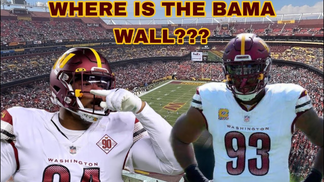 The Washington Commanders "Bama Wall" Johnathan Allen & Daron Payne Has ...