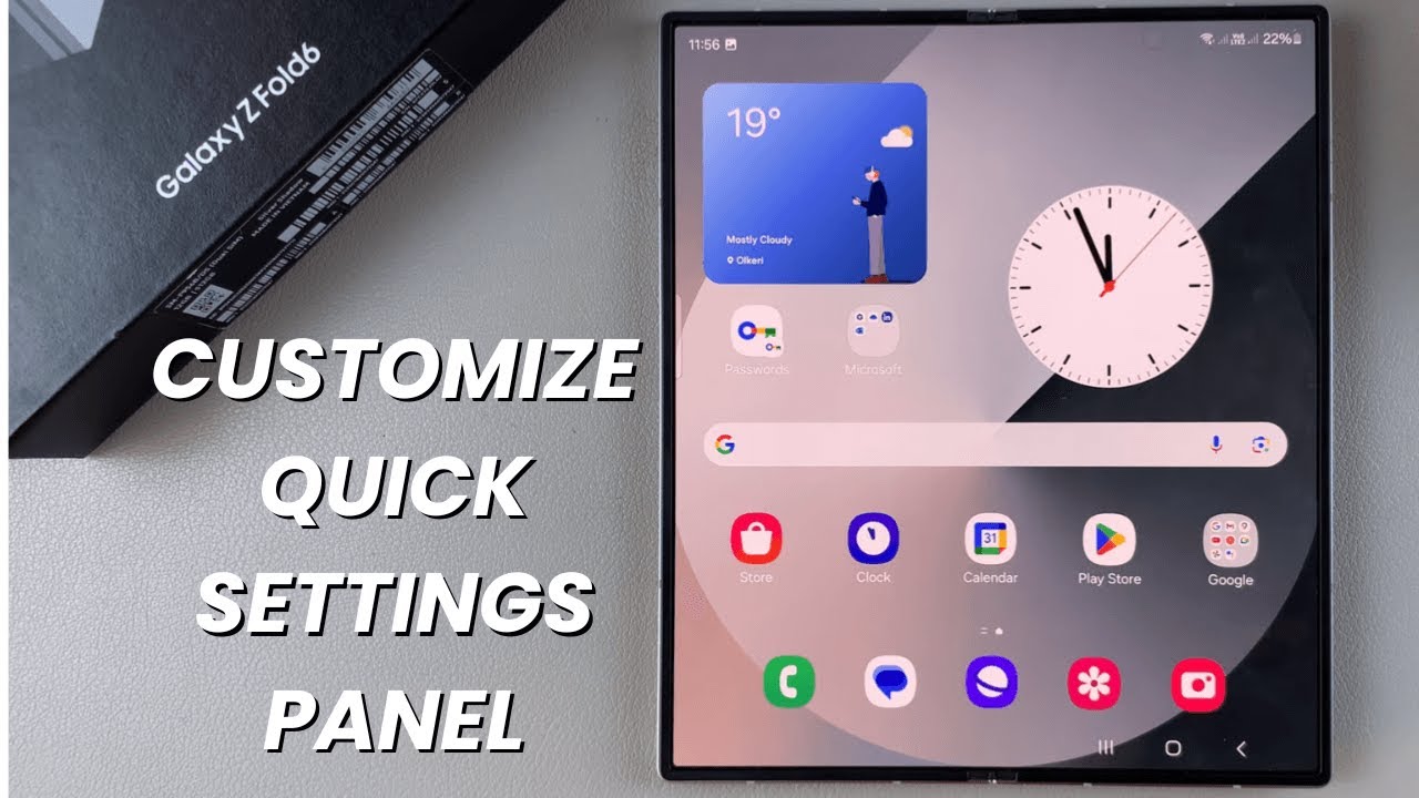 How To Customize Quick Settings Panel On Samsung Galaxy Z Fold 6 - YouTube