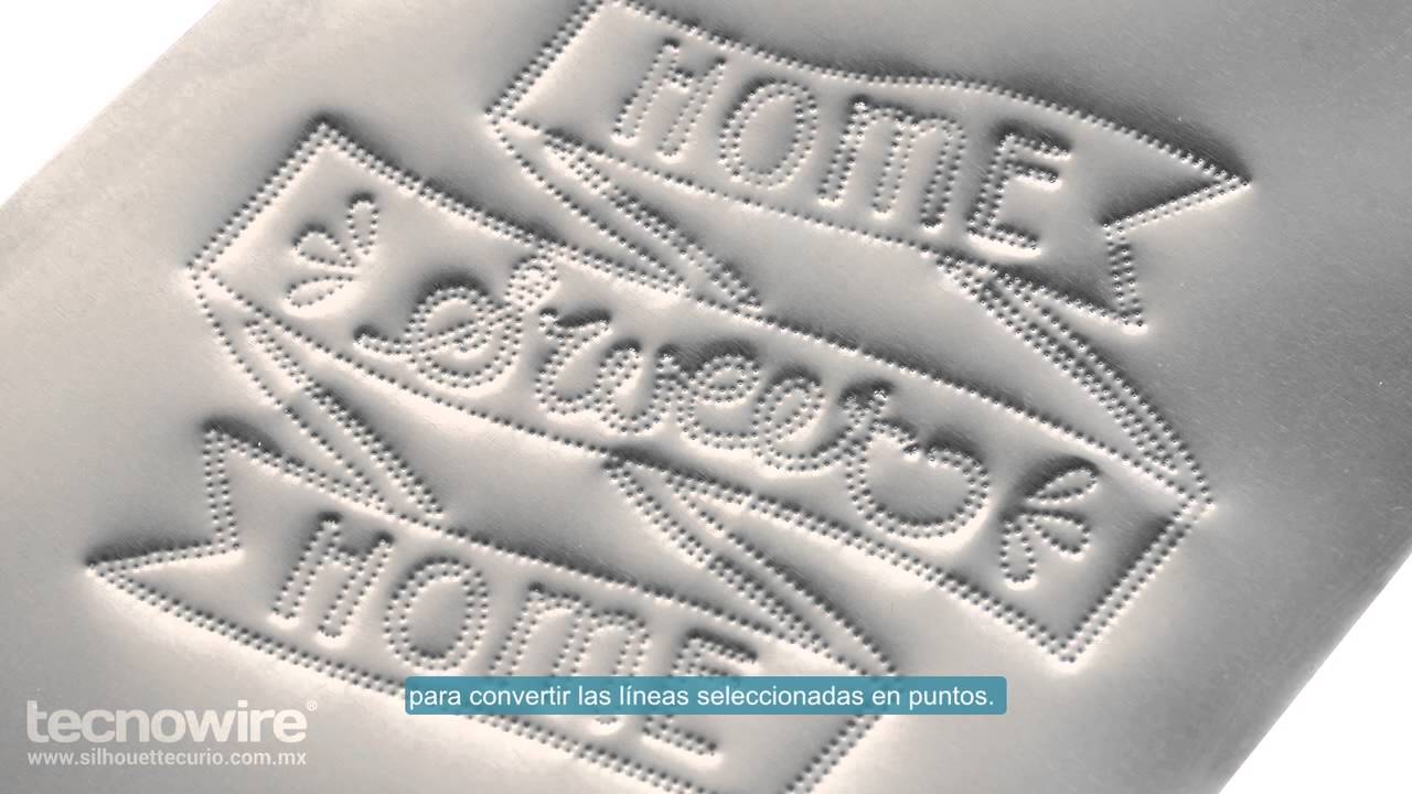 Punteado y Grabado en Aluminio con Silhouette Curio - YouTube
