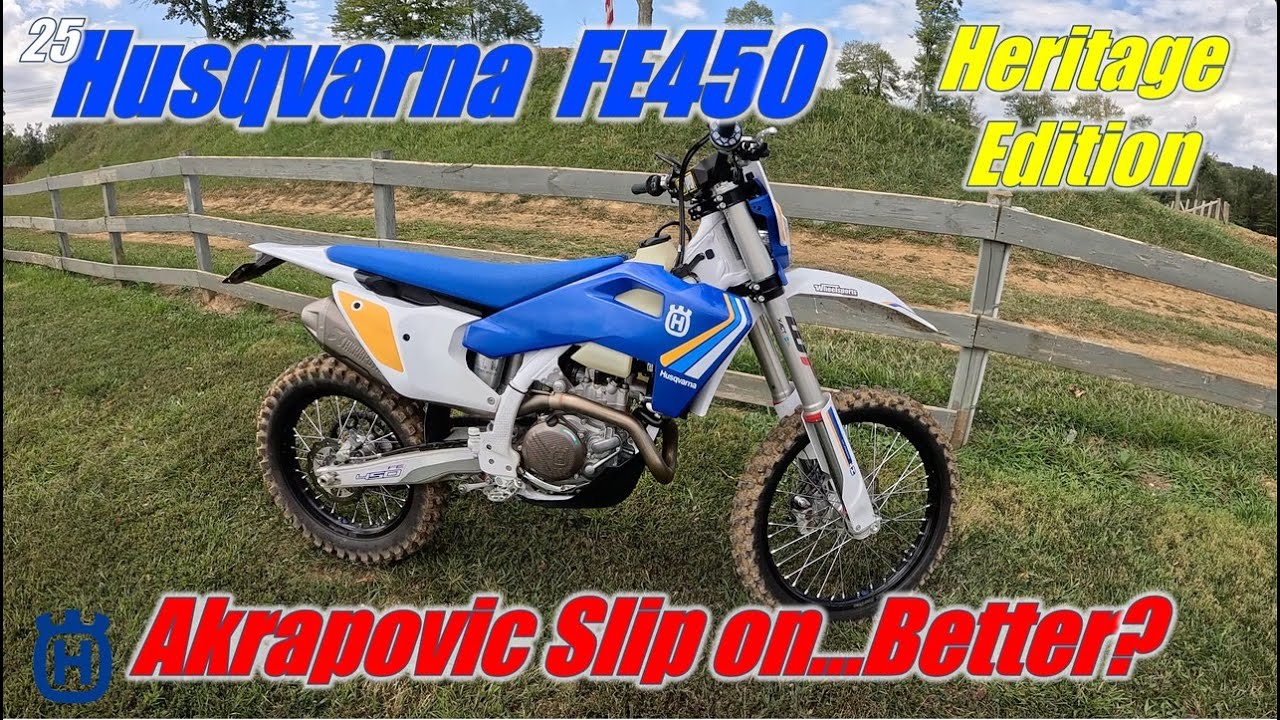 2025 Husqvarna FE450 Heritage Edition with Akrapovic Slip On Exhaust at ...