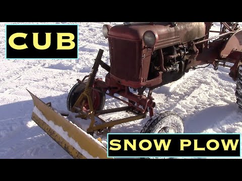 Farmall Cub Plowing Snow in MAINE - YouTube