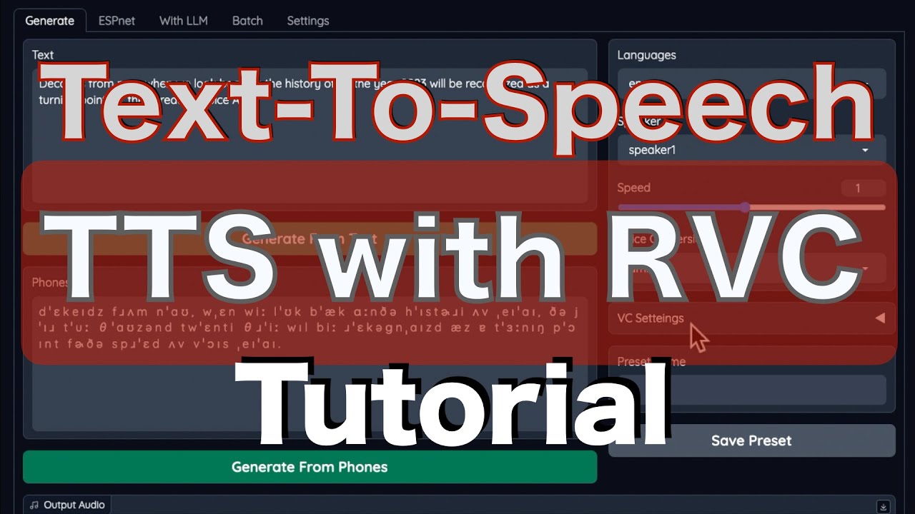 【TTS with RVC】How to Text To Speech with the RVC WebUI trained model-Tutorial for Voice AI ...