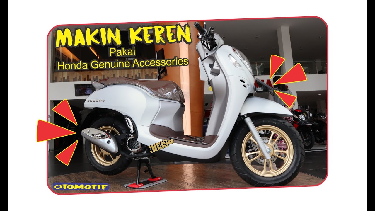 All New Scoopy Prestige White Custom Pakai Honda Genuine Accessories ...