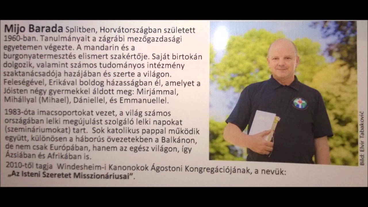 Bevezetés a lelkigyakorlatba 1. (Mijo Barada - Máriabesnyő, 2015) - YouTube